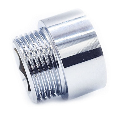 Invena 15mm x 3/4 Inch Pipe Thread Extension Female x Male Chrome Brass
