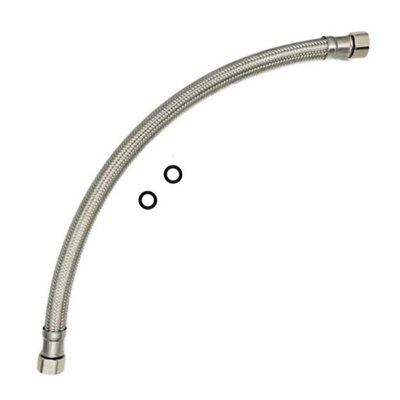 Invena 30cm Full Bore High Flow 3/4 x 3/4 Inch Flexible Hose Pipe Water ...