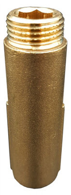 Invena 70mm x 1/2 Inch Tap Pipe Thread Extension Female x Male Cast ...