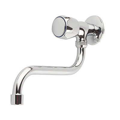 Invena Kitchen Cold Water Single Handle Tap Wall Mounted S-type Spout ...