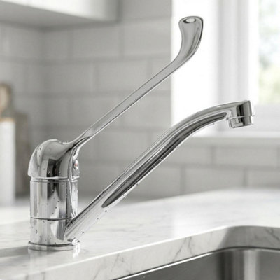 Invena Kitchen Mixer Faucet Tap Extended Lever Swivel Spout, Disabled ...