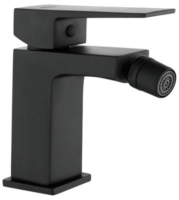 Invena Rectangle Shaped Bidet Faucet Bathroom Black Brass Ceramic Mixer ...
