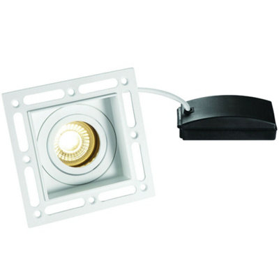 Invisible Plaster Over Square Ceiling Spotlight Matt White Adjustable ...