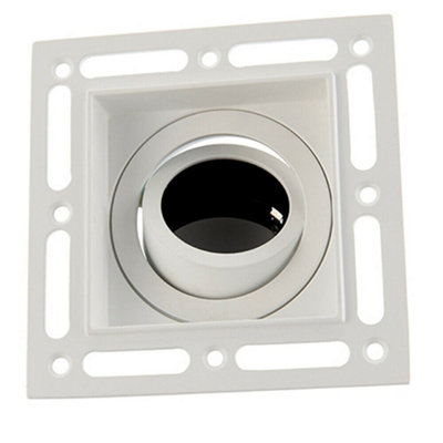 Invisible Plaster Over Square Ceiling Spotlight Matt White Adjustable ...