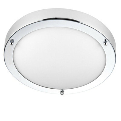 IP44 Outdoor Dimmable Bulkhead Light Chrome Plate Bathroom Flush ...