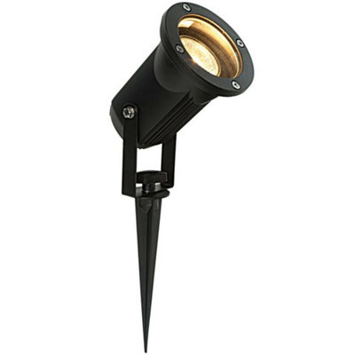IP44 Outdoor Ground Spike Lamp Wall & Sign Garden Light GU10 Matt Black ...