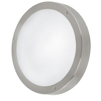 IP44 Rated Outdoor Round Wall Light with Built-in LED - 11W Stainless ...