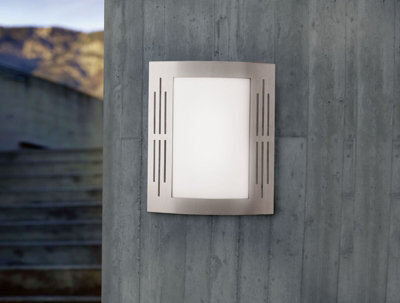 IP44 Stainless Steel Outdoor Wall Light - Modern Square Design for Porches