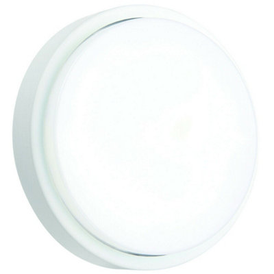 IP54 Outdoor Round Bulkhead Wall / Ceiling Light 12W Cool White LED ...