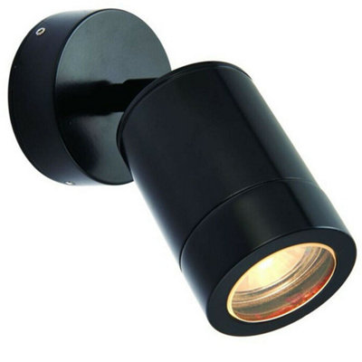 IP65 Outdoor Adjustable Spotlight Satin Black GU10 Dimmable Accent ...