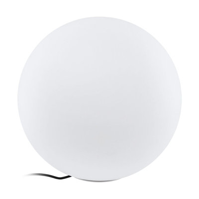 IP65 Outdoor Garden Ball Light White Plastic 1 x 40W E27 Bulb 500mm Globe
