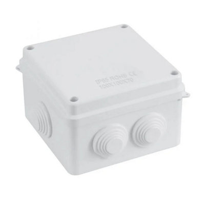 IP65 Waterproof Outdoor Junction Box - 100 x 100 x 70mm Terminal ...