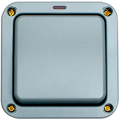 IP66 Outdoor 1 Gang Single Light Switch - 20A 2 Way & Neon Waterproof ...