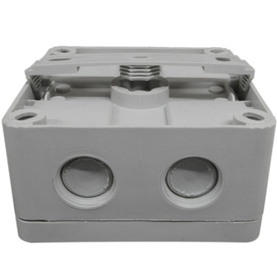 IP66 Outdoor Junction Box 91x47mm with 20mm Knockouts - Grey