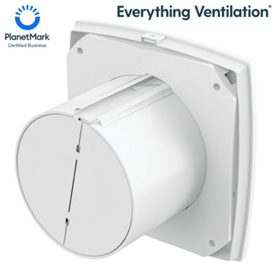 IPX5 Axial Bathroom Extractor Fan with Back Draft Excluder (100mm ...