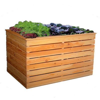 Shop Irena Larch Timber Deep Trough Planter