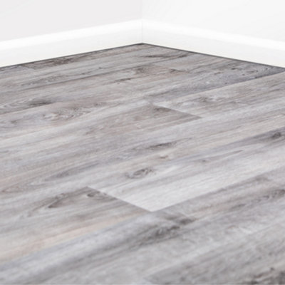 Iris Wood Plank Effect Soft Lino Flooring 4m Width Sheet Vinyl Rustic ...