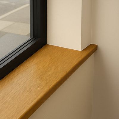 Irish Oak UPVC Window Sill Capping Trim 9mm x 2m 175mm Depth 1 Pack ...