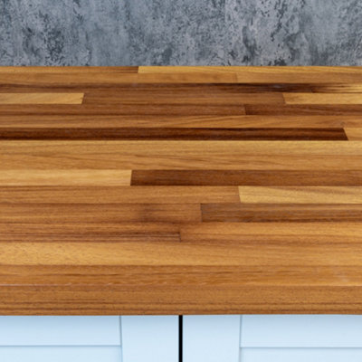 Iroko Worktop 4m x 950mm x 38mm - Premium Solid Wood Kitchen Countertop ...