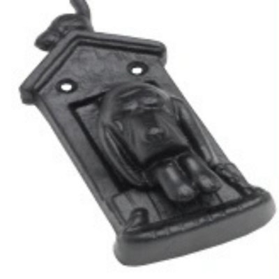 Iron Door Knocker Screw Fixing - Antique Black - 25.5 x 5.25 Inches ...