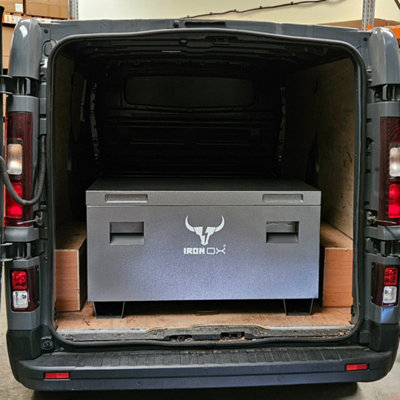 Iron Ox Heavy Duty Van Safe Tool Box Steel Site Box L1130 x D590 x H610mm