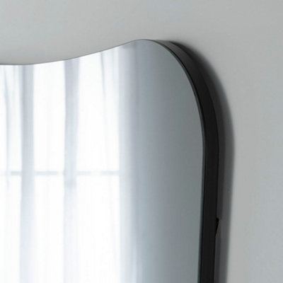 Irregular Frameless Black Full Length Mirror 168(h)x76cm(w)