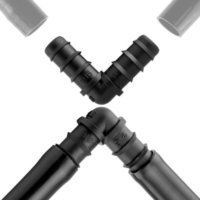 Irrigation Pipe Connectors Kit - Mixed Barb Fittings for 1/2" Hose Pipe ...