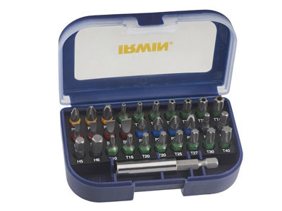 IRWIN 31-Piece Colour Coded Screwdriver Bit Set for Easy Tool Selection