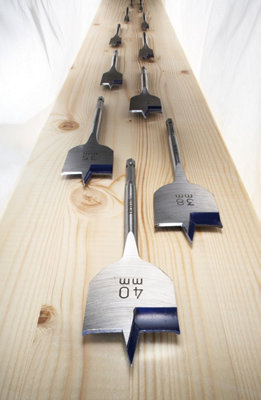 IRWIN Blue Groove 4X Flat Bit Set, 6 Piece IRW10502826