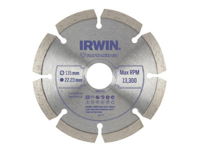 Irwin IW8087103 Segmented Diamond Saw Blade 115 x 22.23mm IRWIW8087103 ...