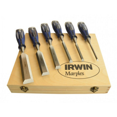 Irwin Marples M750 Splitproof Pro Bevel Edge Chisel Multi Colour (Set of 6)