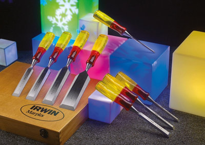 Irwin Marples MAR373S8 8 Piece Splitproof M373 Wood Chisel Set 6-50mm Boxed