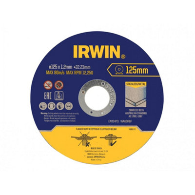 Irwin Metal Cutting Discs Multi Colour (125 x 1.2 x 22.2mm, Tin of 10)