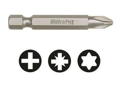 IRWIN Phillips Power Insert Bit PH2 70mm (Pack 1)