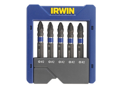 IRWIN - Pozidriv Impact Screwdriver Pocket Bit Set, 5 Piece | DIY at B&Q