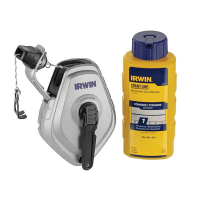 Irwin Strait-line Hpp Chalk Reel Set 30m & Blue Chalk 113g Multi Colour ...