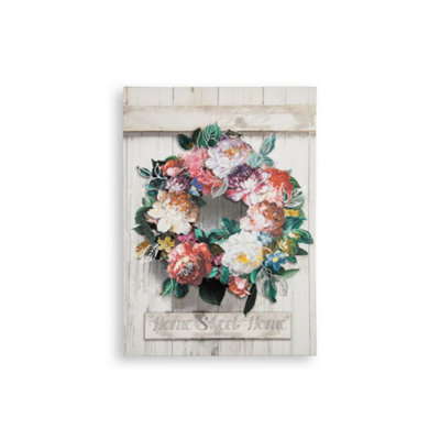 Isabelle Wreath Printed Canvas Floral Wall Art