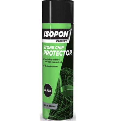 Isopon Stone Chip Protector Fast Drying Overpaintable Garage Black 450ml