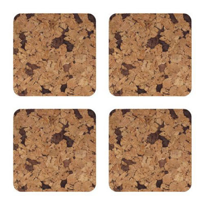 iStyle Desert Set of 4 Cork Veneer Coasters
