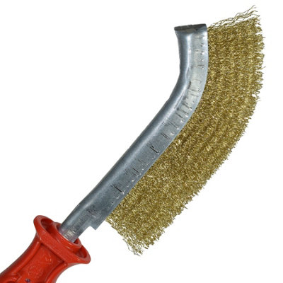 Italian Brass Coated Wire Spid Brush Rust Removal Cleaning Hand Brush 6 ...