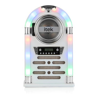 Shop iTek Freedom Bluetooth Jukebox with CD Player and FM Radio Gloss White