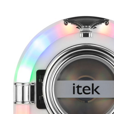 iTek Freedom Bluetooth Jukebox with CD Player and FM Radio Gloss White