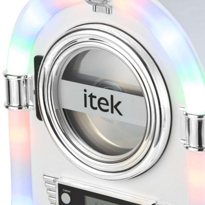 iTek Freedom Bluetooth Jukebox with CD Player and FM Radio Gloss White