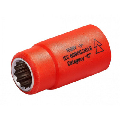 ITL INSULATED INSULATED SOCKET, 1/2IN DRIVE MULTI COLOUR (13MM)