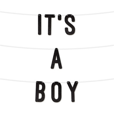 Its a Boy Glitter Banner, Perfect for Baby Shower Gender Reveal or ...