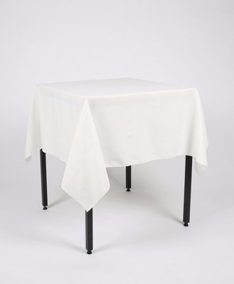 Ivory Square Tablecloth 147cm x 147cm (58" x 58") | DIY at B&Q