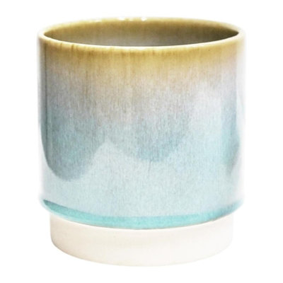 Ivyline Copenhagen Two Tone Aqua Planter H16cm