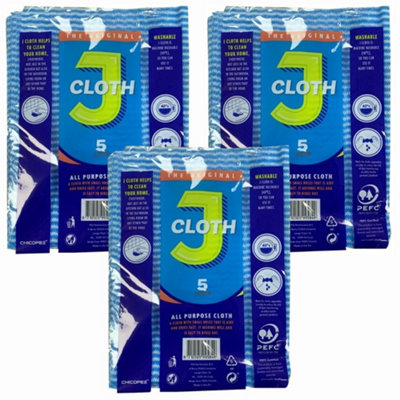 J Cloth All Purpose Cloth 5 Pack x 3