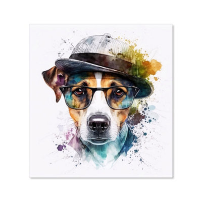 Jack Russell Dog Splashart Premium Glass Kitchen Splashback W600mm x H650mm