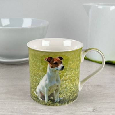 Jack Russell Mug by Leonardo, fine china with all round print, gift boxed
